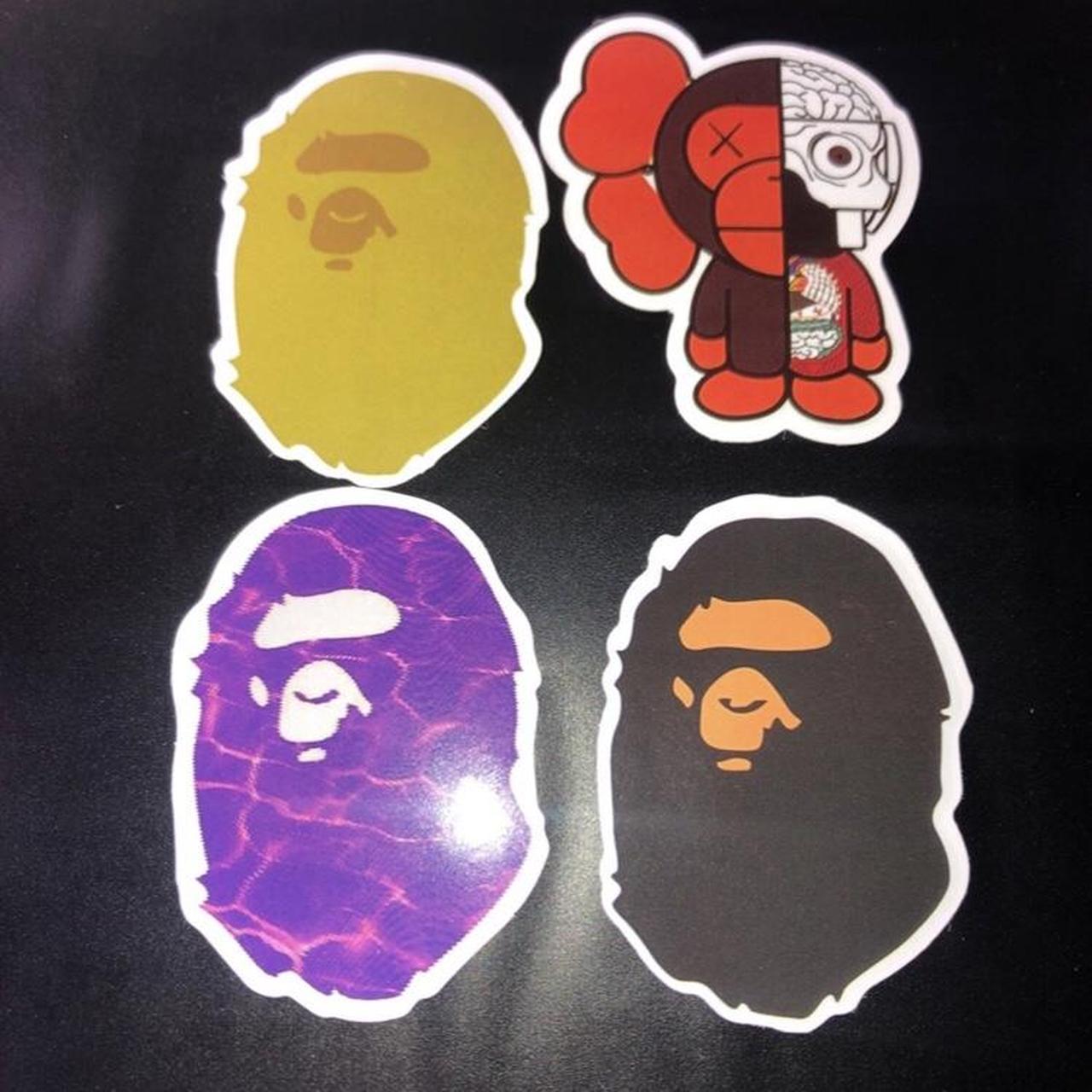 (4x) A Bathing Ape Bape Decal Stickers 4-Set, Small... - Depop