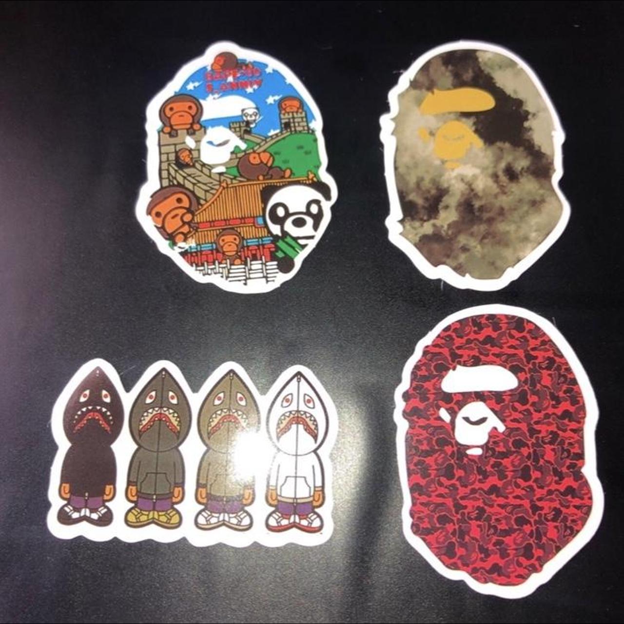 (4x) A Bathing Ape Bape Decal Stickers Milo, Camo,... - Depop