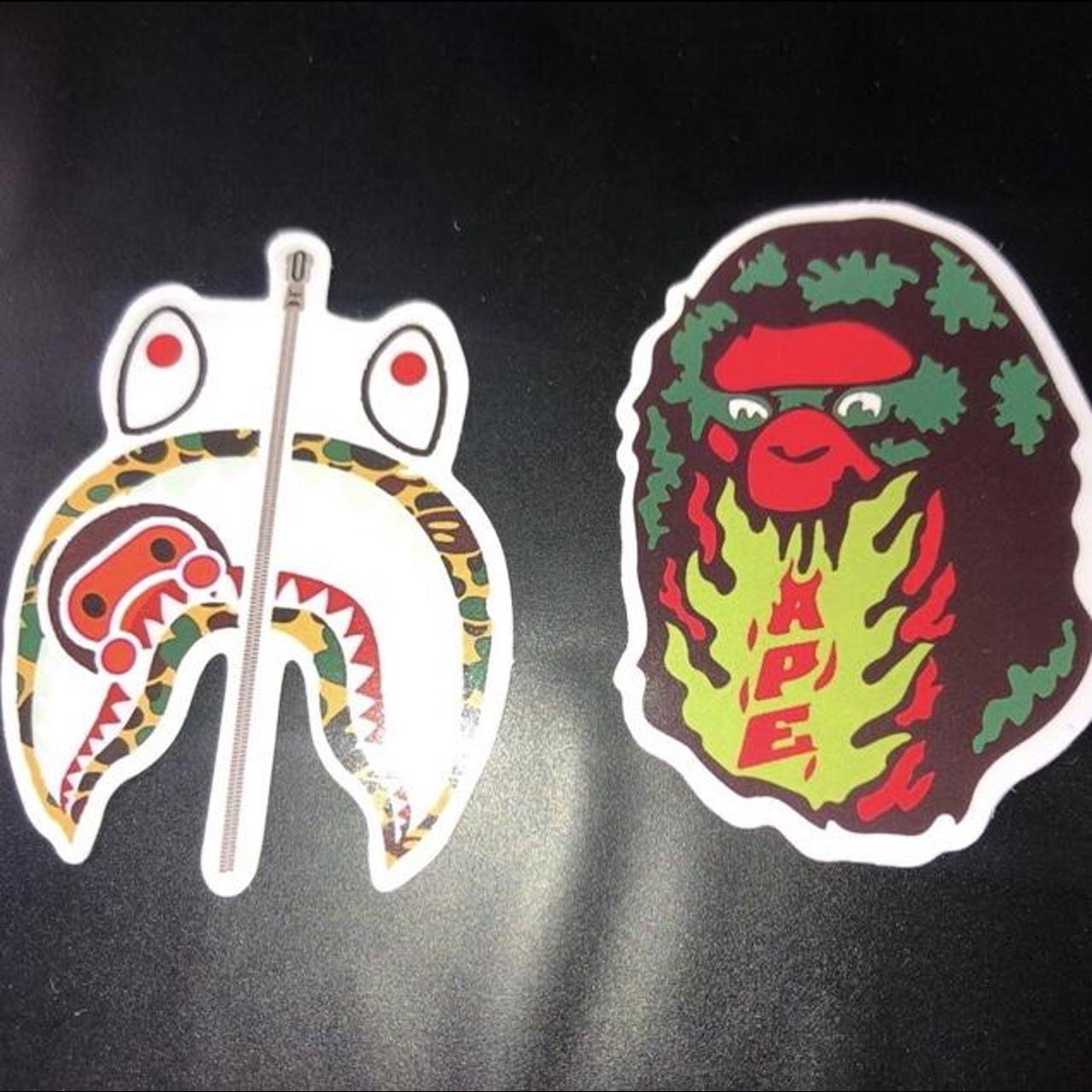 (4x) Bape Decal Stickers Space, Mouth, Camo, &... - Depop