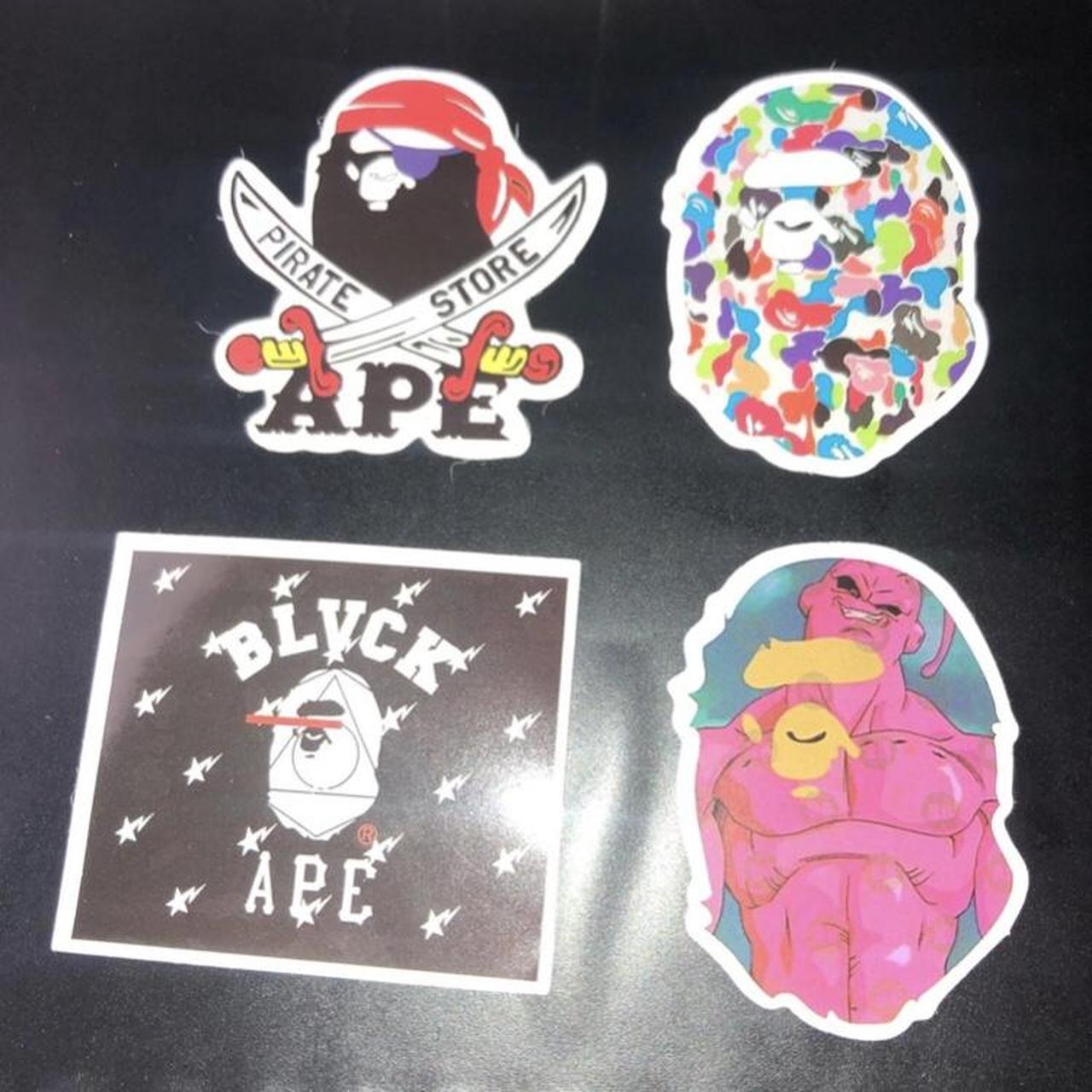 (4x) A Bathing Ape Bape Decal Stickers Pirate, Camo,... - Depop