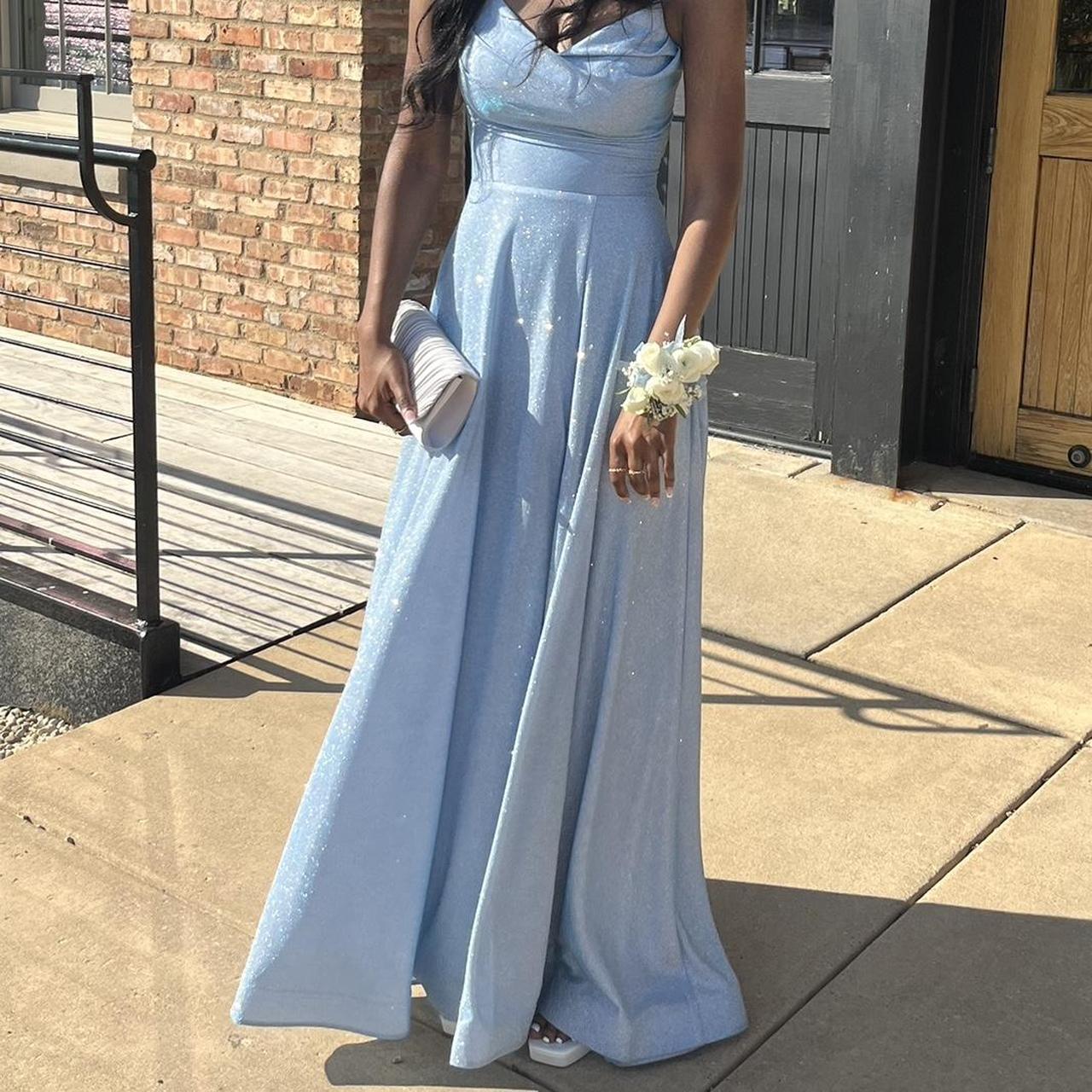 Tigerlily- Light Blue Sparkly Prom Dress🩵 ————- In... | Depop