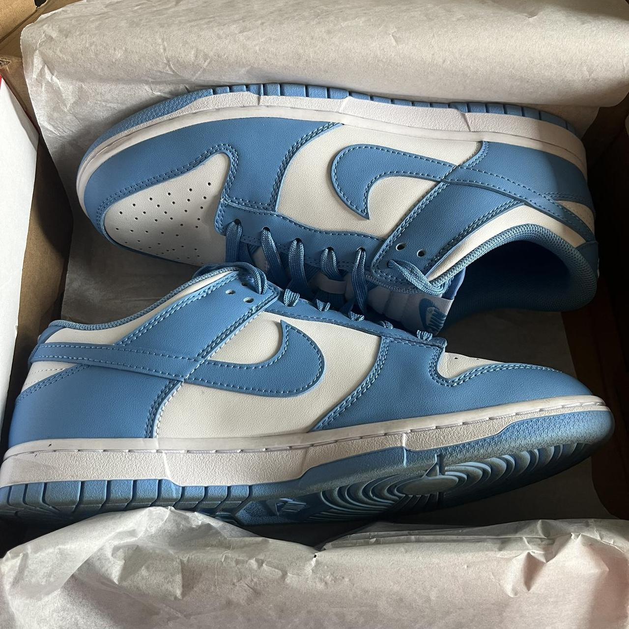 University Blue Nike Dunk Low Retro - Mens 8.5US -... - Depop