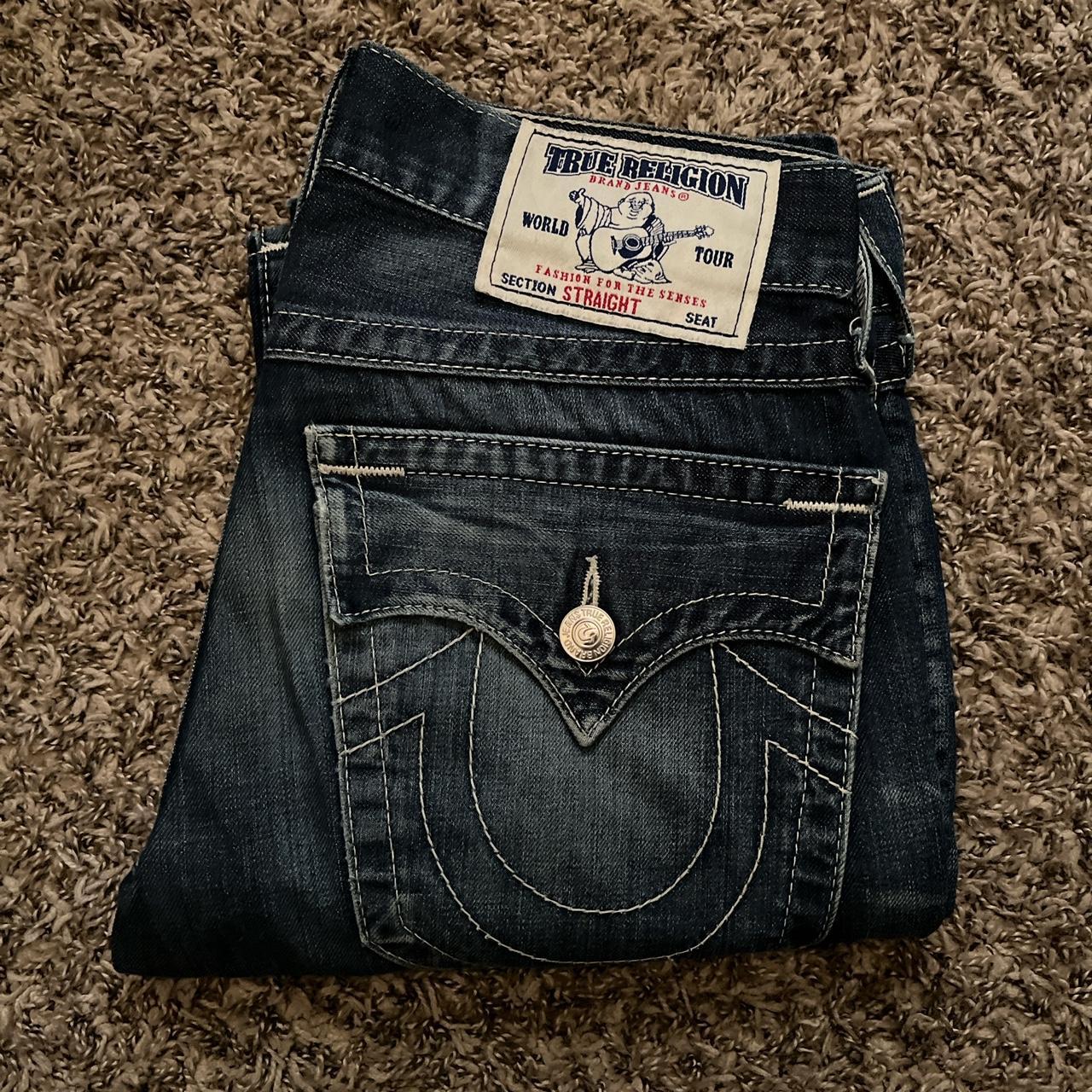 beautiful dark wash true religions but I need these... - Depop
