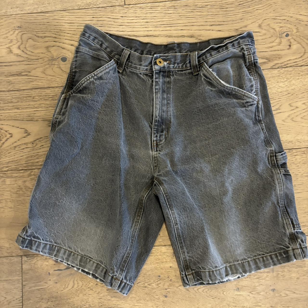 Crazy grey Y2K faded glory carpenter jorts Size... - Depop