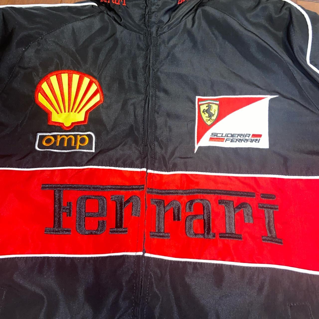 Ferrari Embroidered Racing Jacket Black Large brand... - Depop