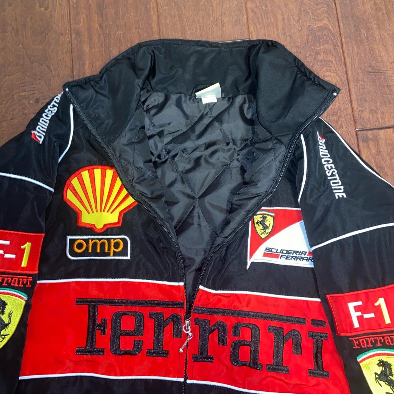 Ferrari Embroidered Racing Jacket Black Large brand... - Depop