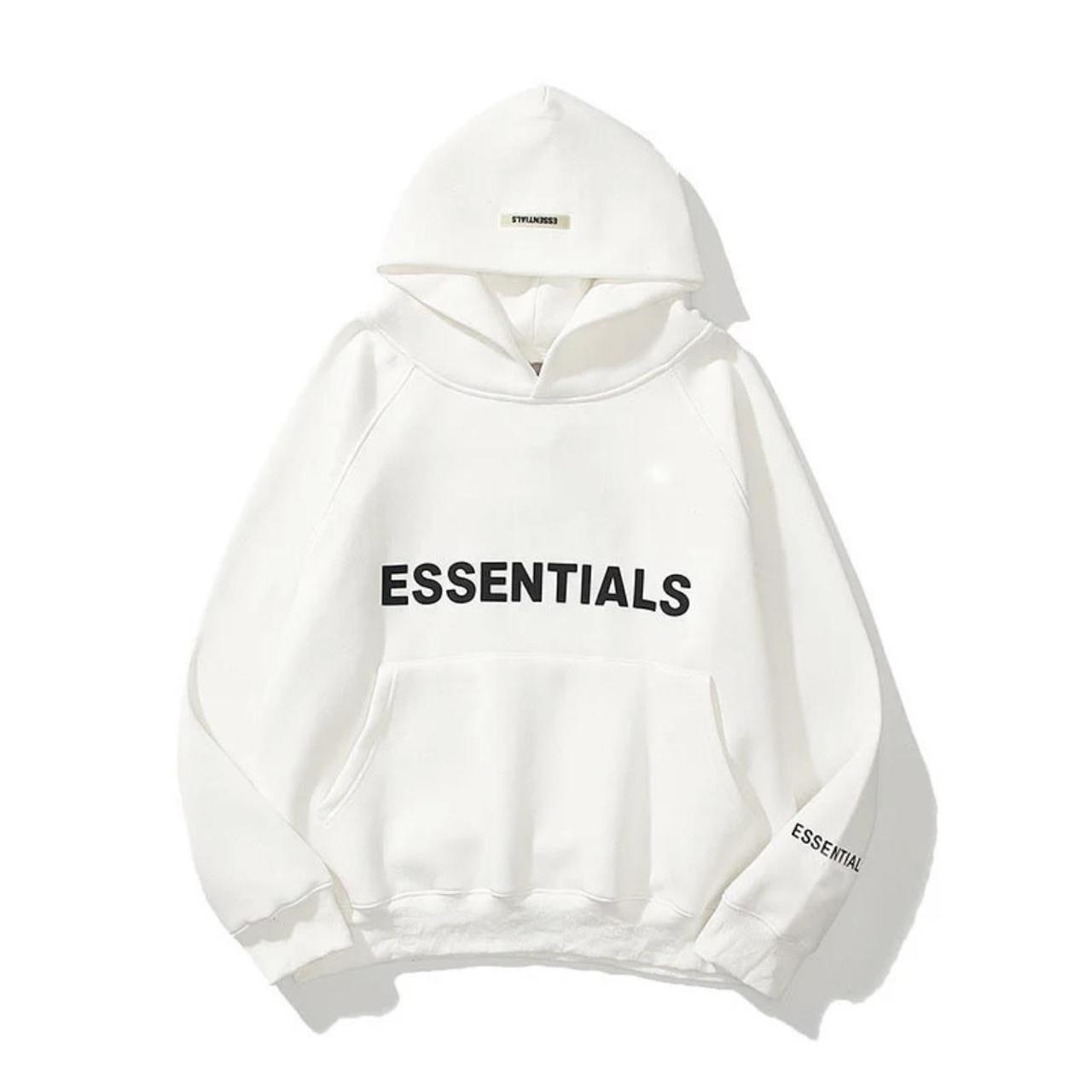 Essentials Reflective Letter Printed Fleece Unisex Depop