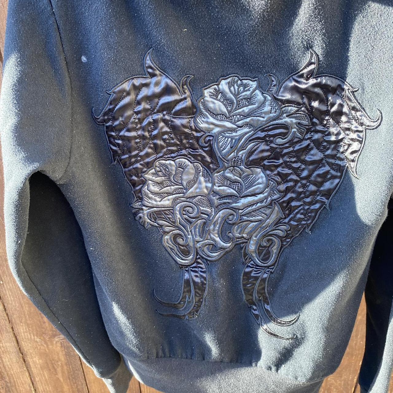 Woman’s Y2K black so cal hoodie with fur trim and... - Depop