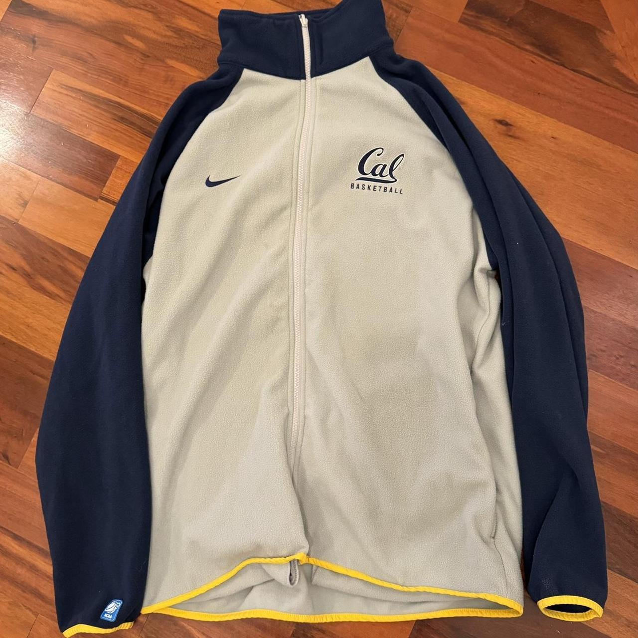 vintage nike cal zip-up grey and blue size XL great... - Depop