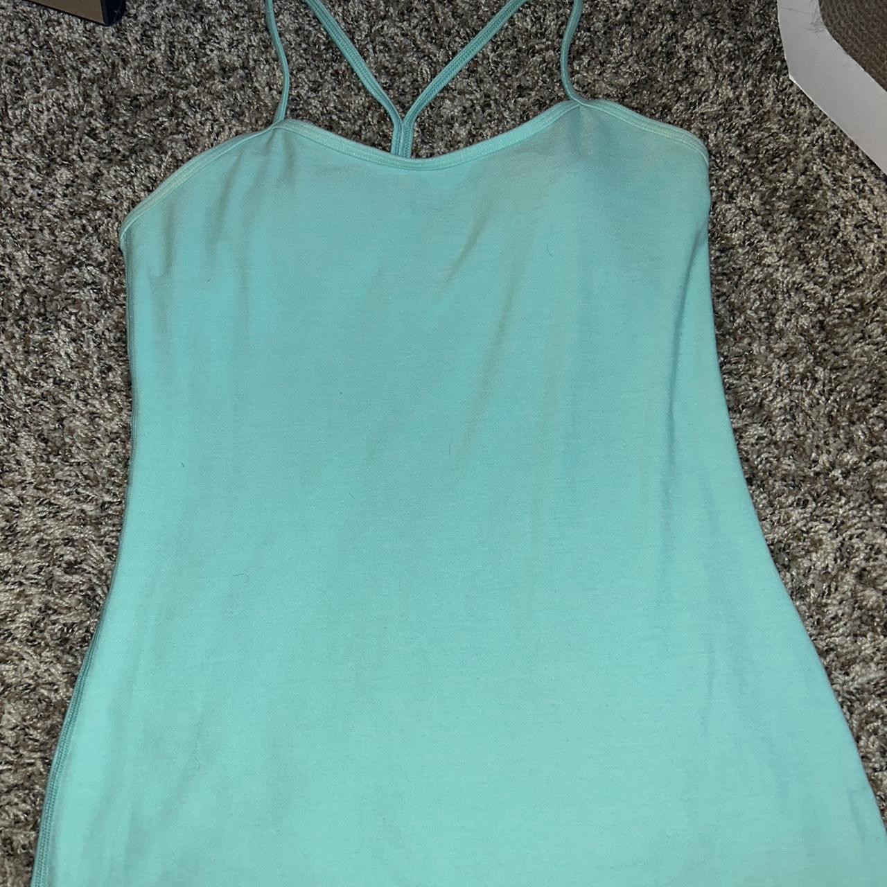Lululemon tiffany blue razorback top - Depop