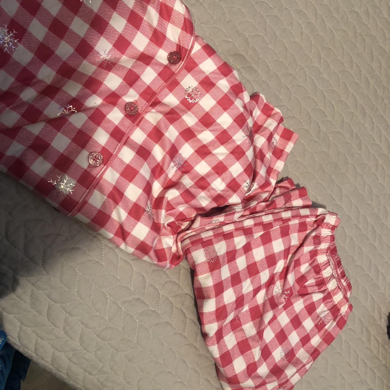 XL pink and white matching pj set - Depop