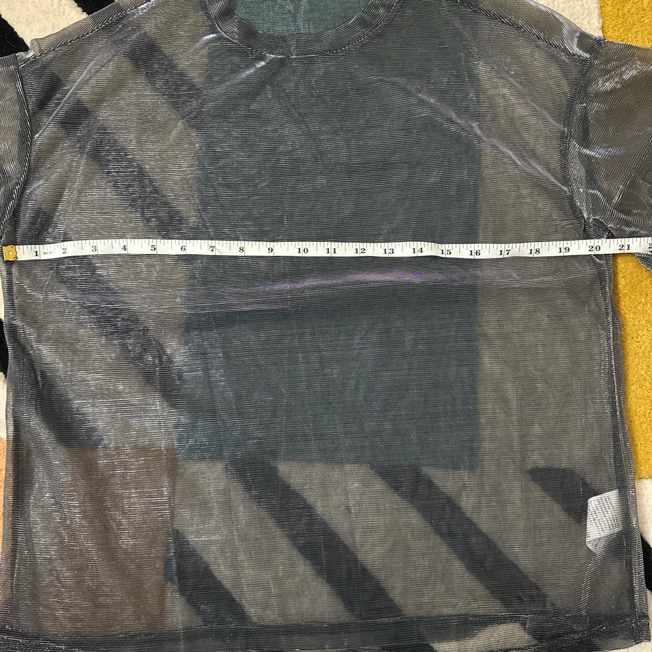 SHEIN translucent metallic silver T-shirt Brand new,... - Depop