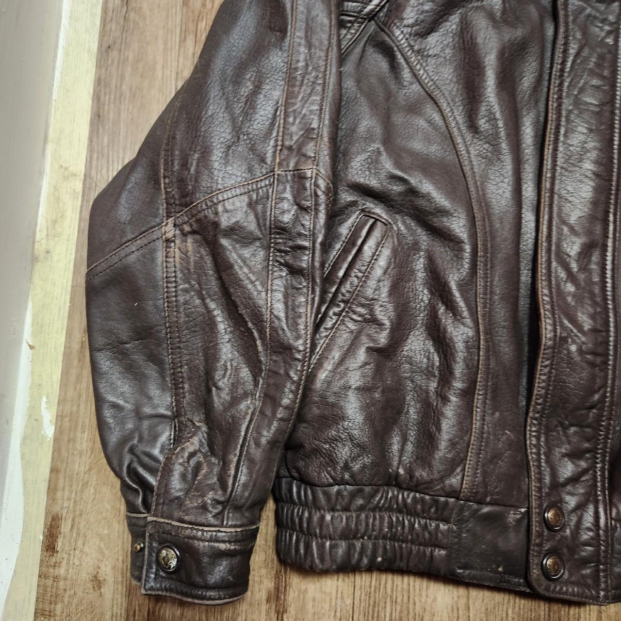 Vintage pelle sports leather jacket Size large has... - Depop