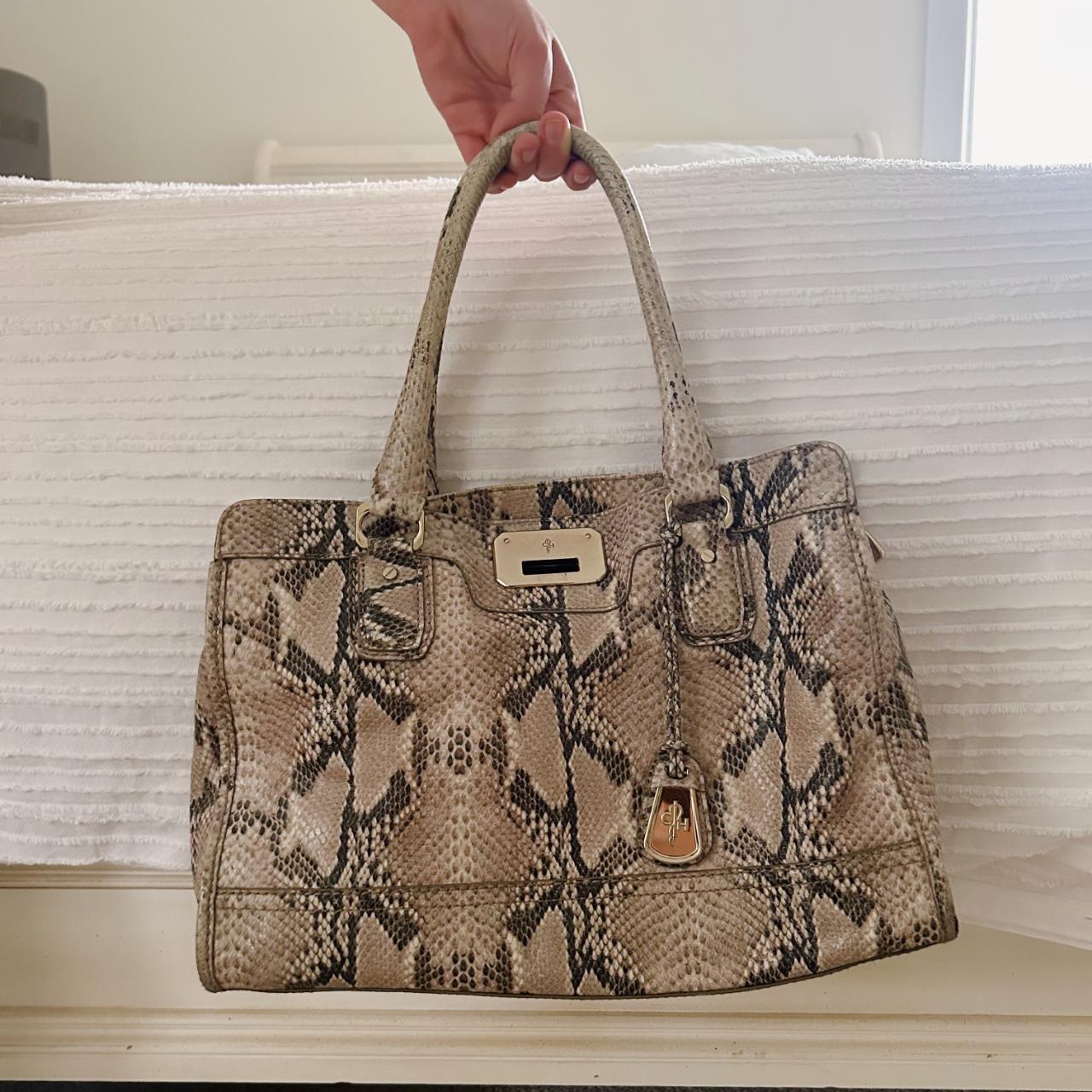 - Snake Skin Tote Bag - Super Cute Length:... - Depop