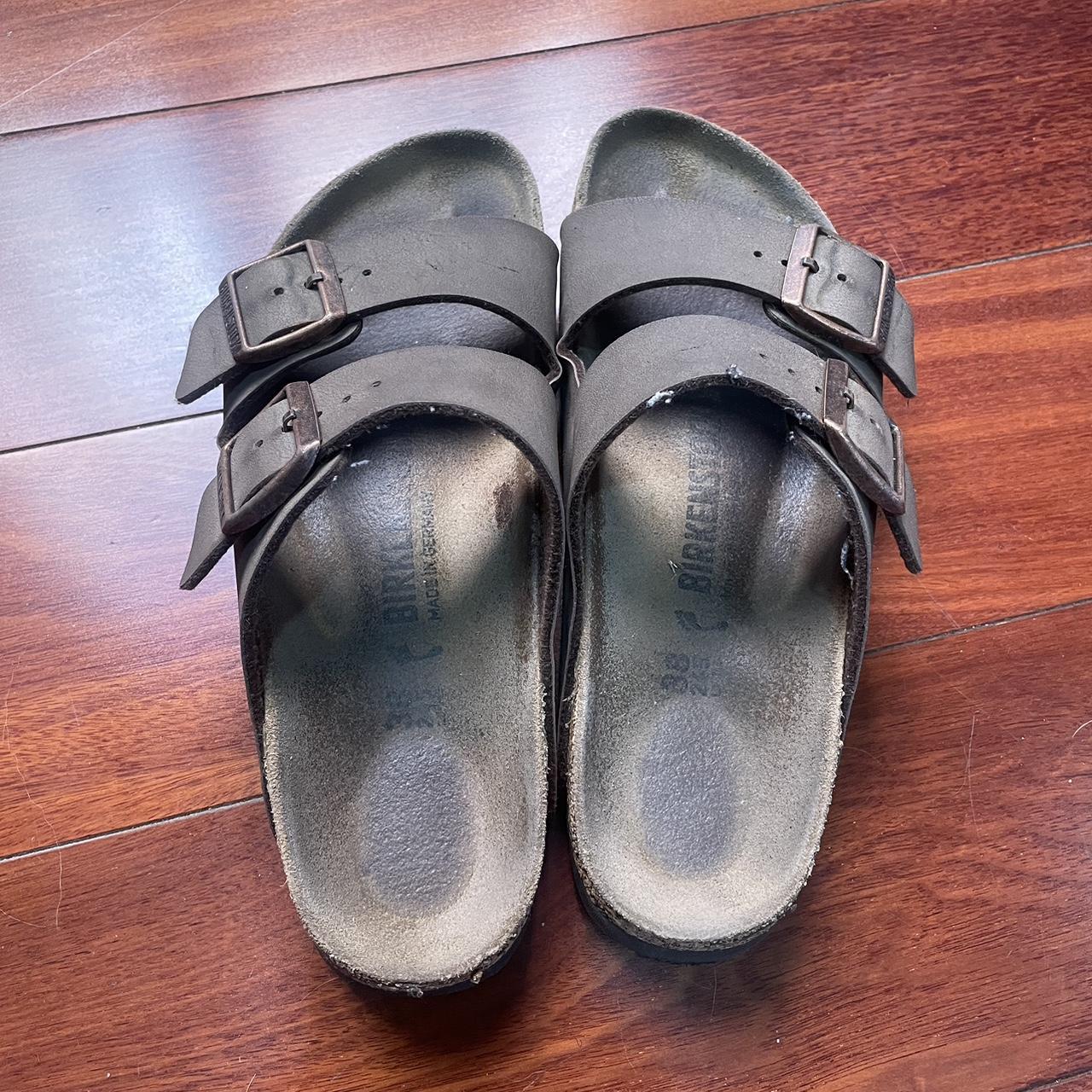 Brown birk slides 📦 size 38 - Depop