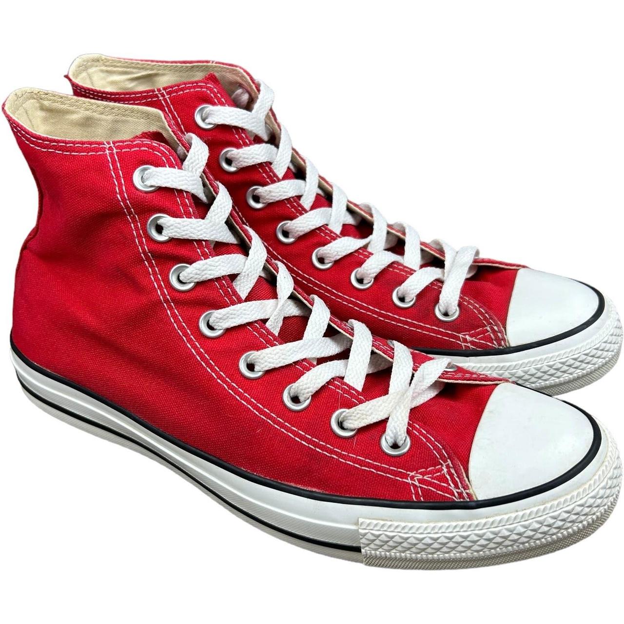 ~ Converse All Star Red High Top Sneakers ~ Lace up... - Depop