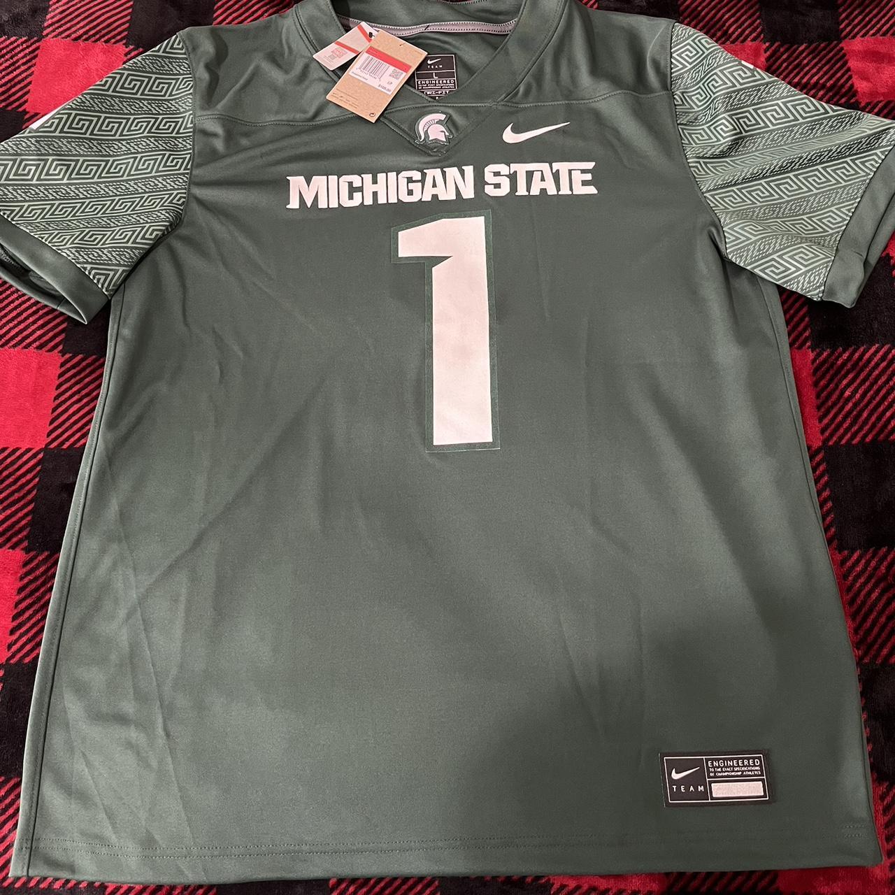 New With Tag Nike Michigan State Football Jersey... - Depop