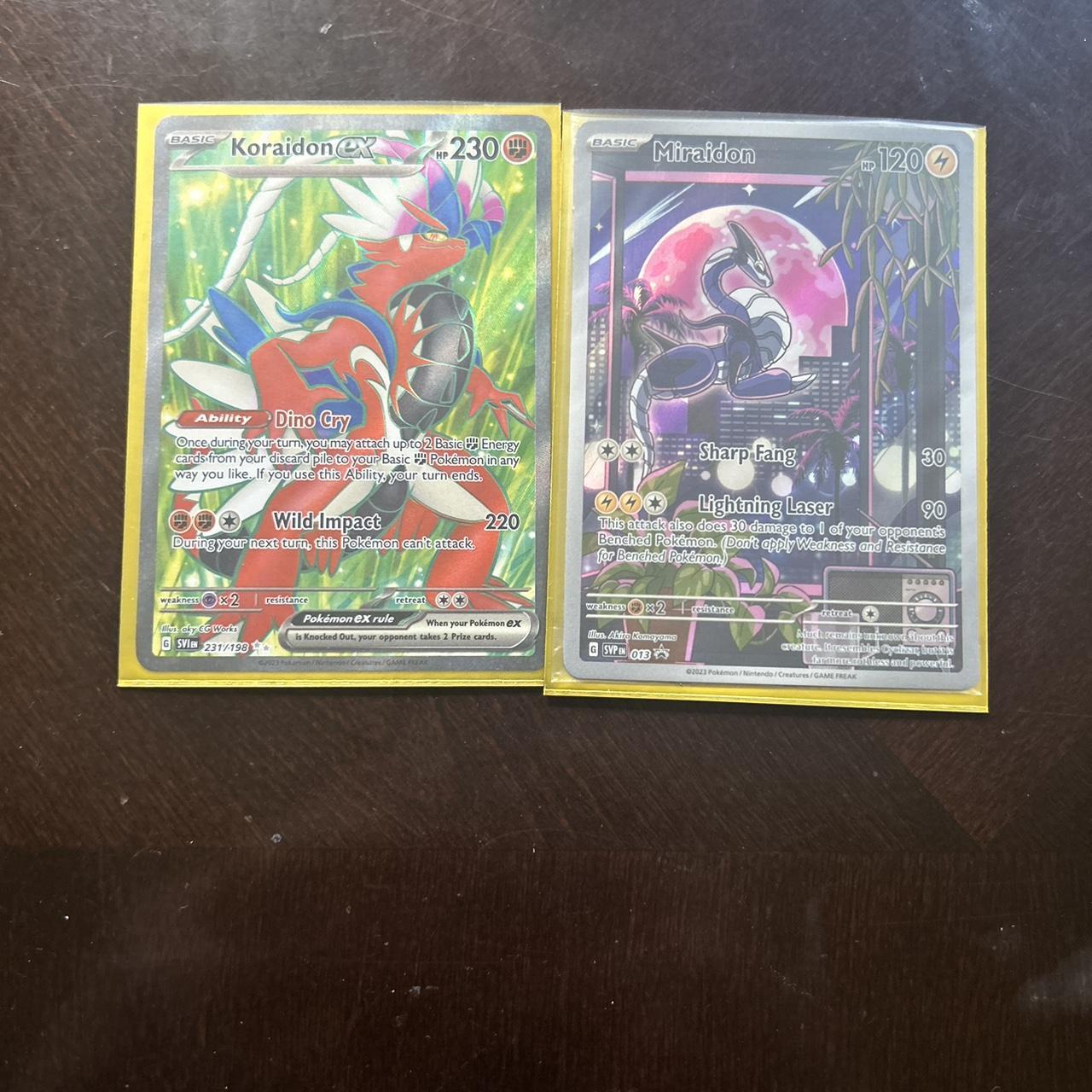 Box Legendaries. Koraidon EX & Promo Miraidon bundle - Depop