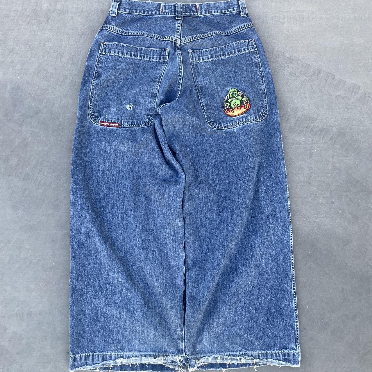 Flaming Bhudda Jnco Jeans 🔥 🔥 Fits A 32w X Depop