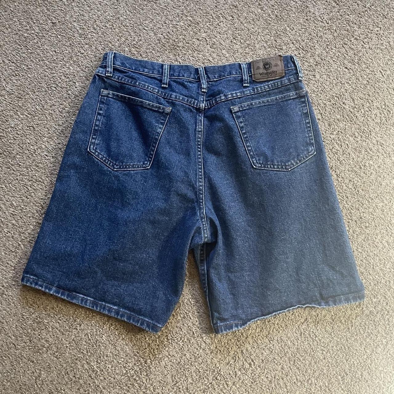Custom print wrangler jorts Relaxed fit Size 38 $4... - Depop