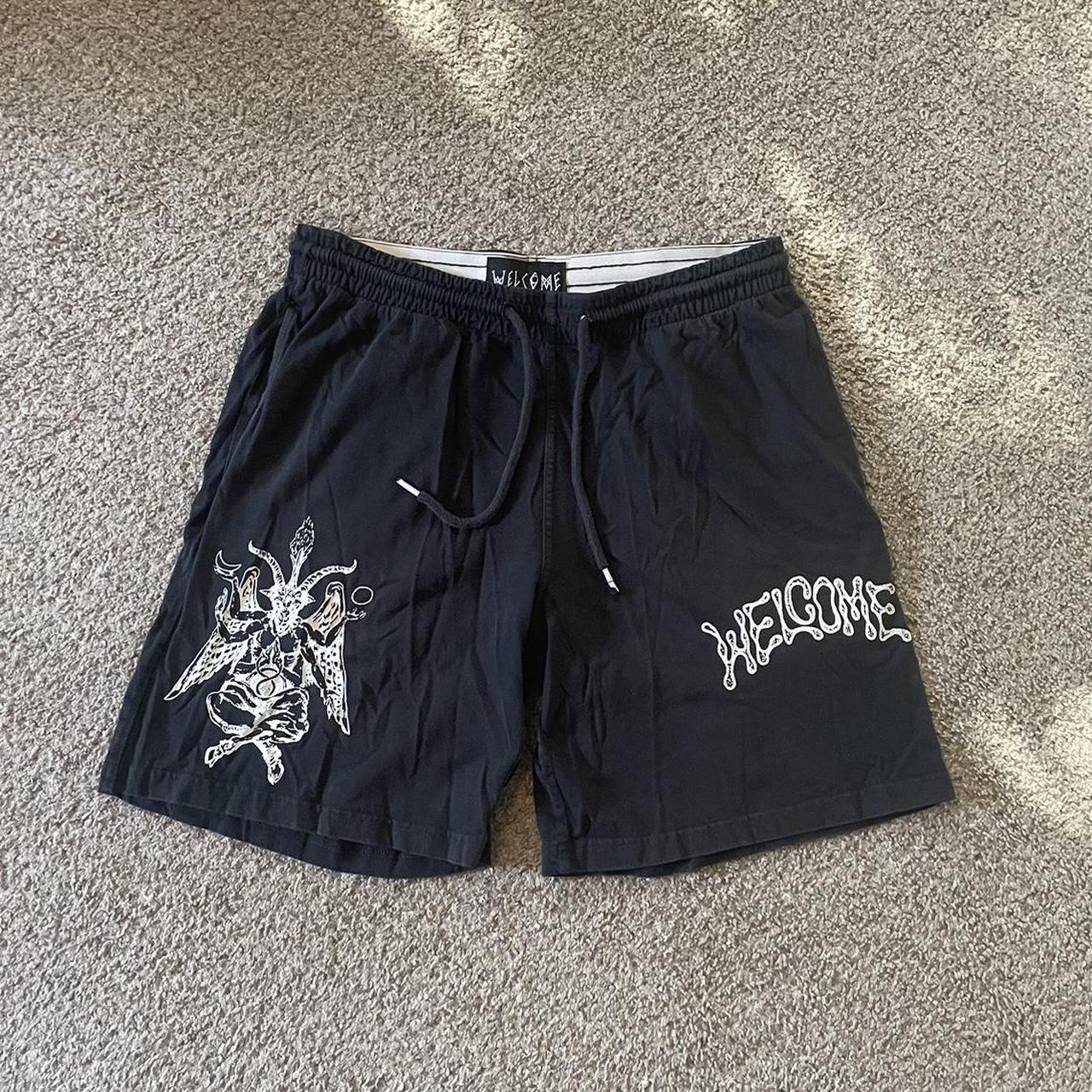 WELCOME Black shorts $4 shipping Size small Got... - Depop