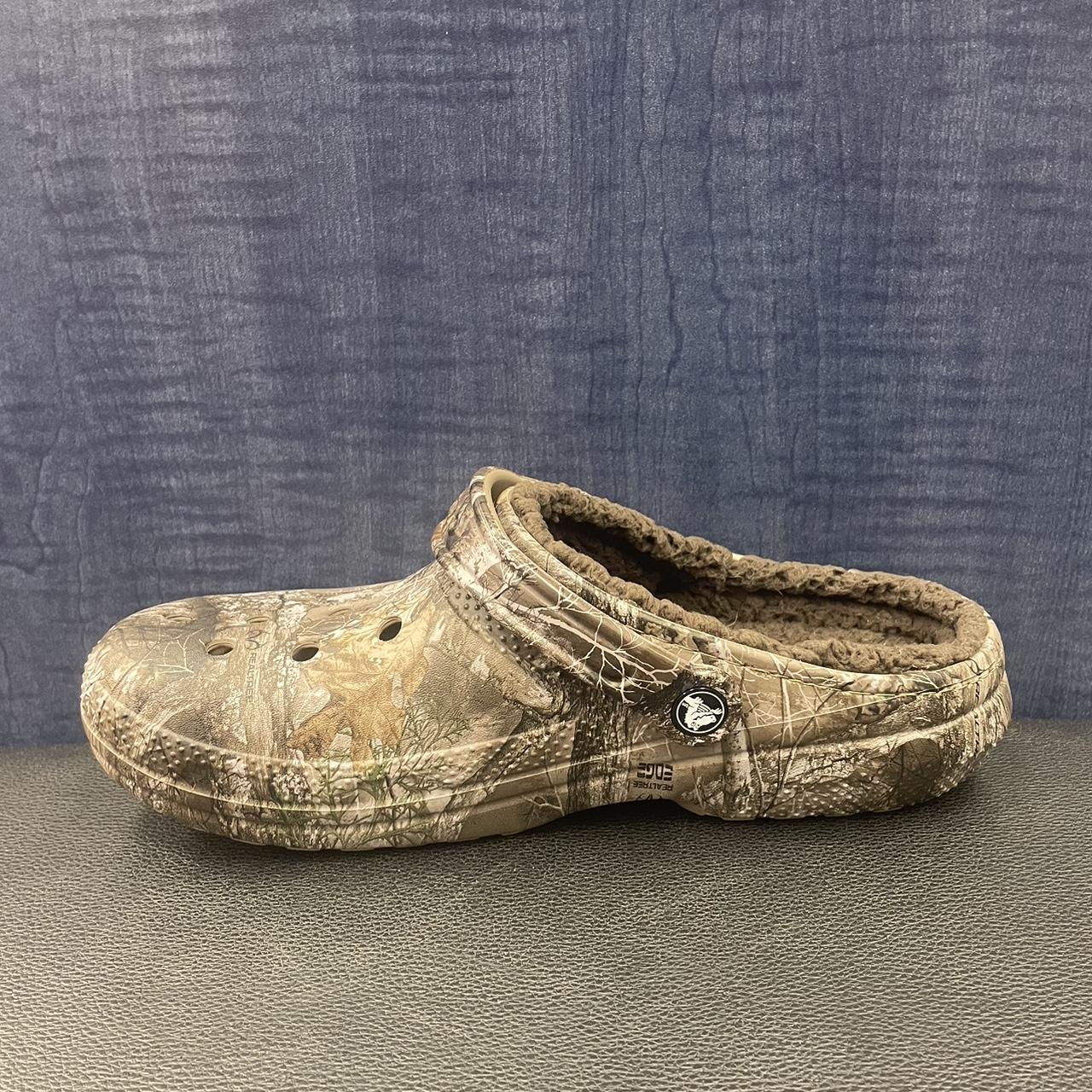 Camo real tree lined crocs #camo #crocs... - Depop