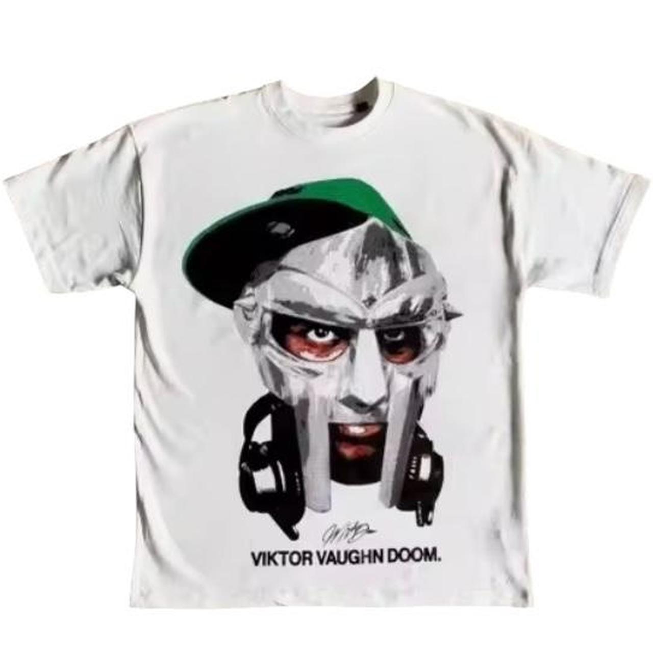 MF DOOM Viktor Vaughn Doom white tee with design on... | Depop