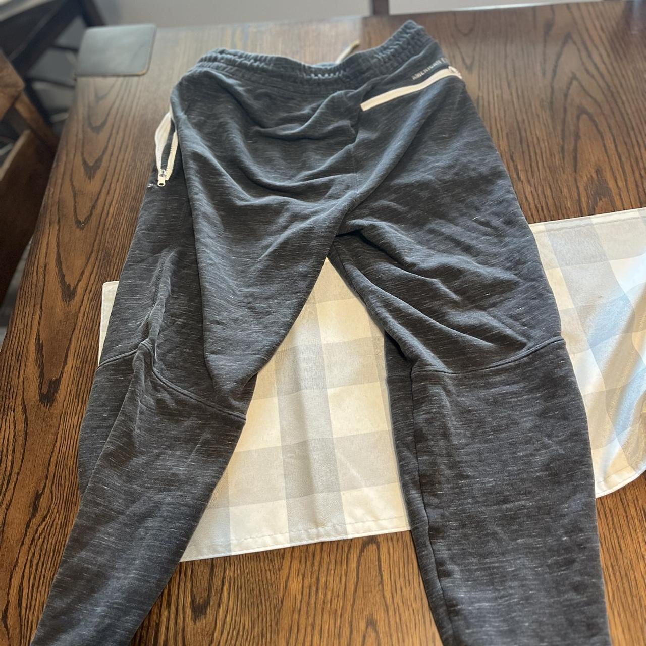 american eagle used grey sweatpants right pocket... - Depop