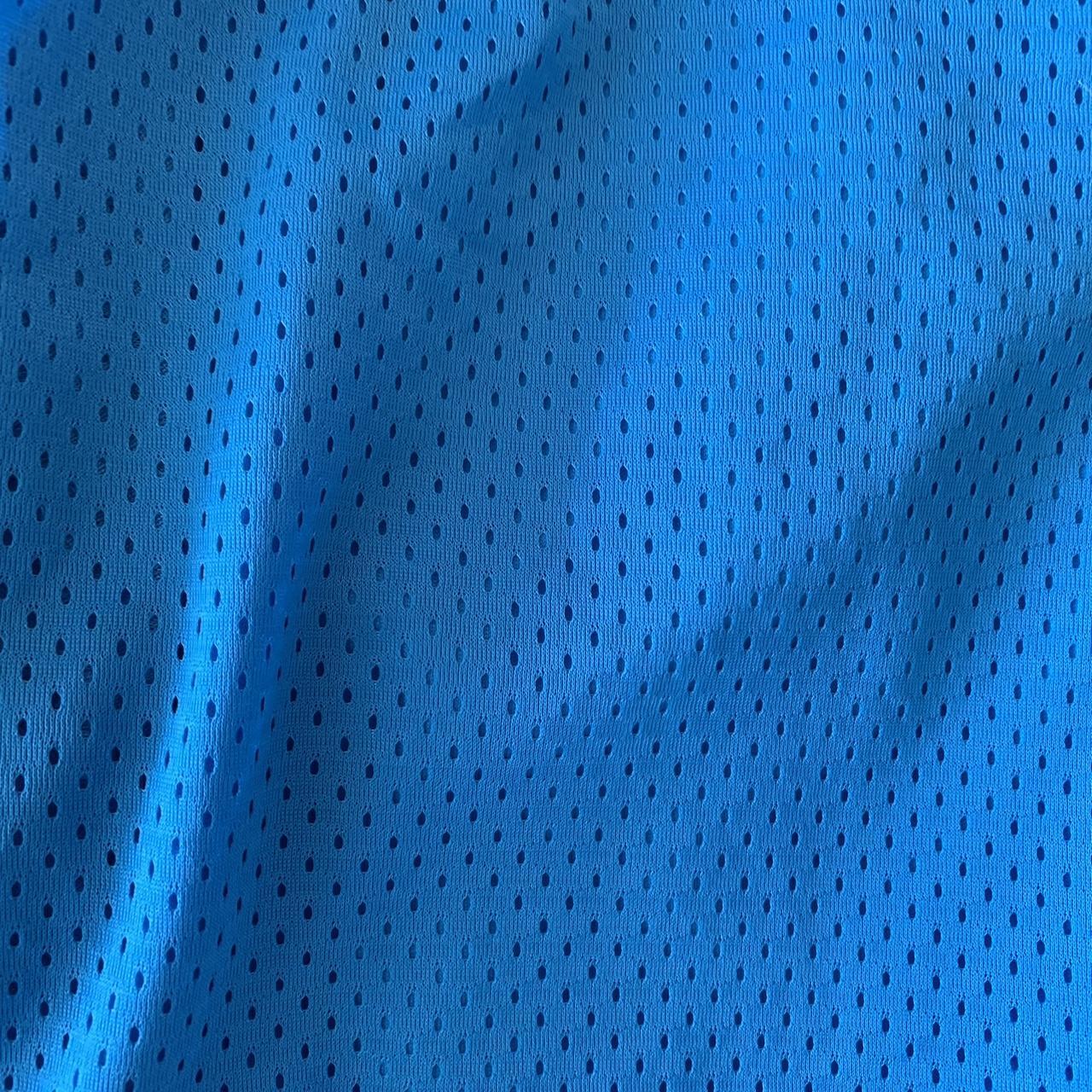 Vintage light blue mesh athletic shorts mesh shorts... - Depop