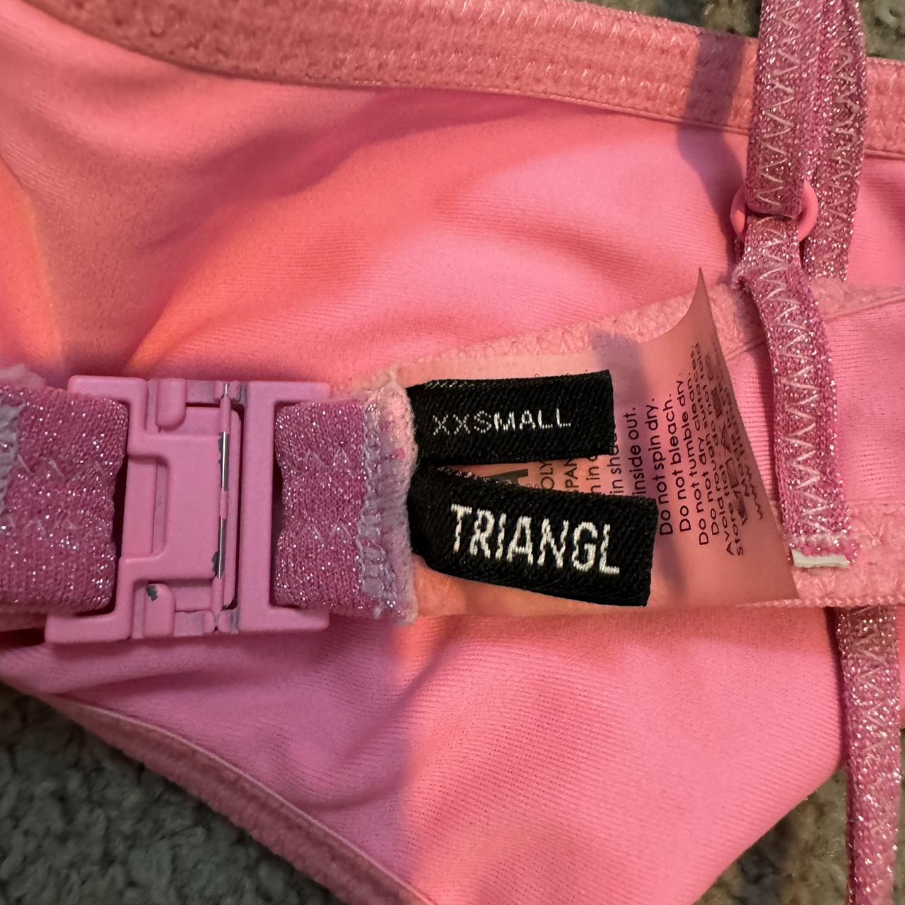 Triangl bikini sparkly pink - Depop
