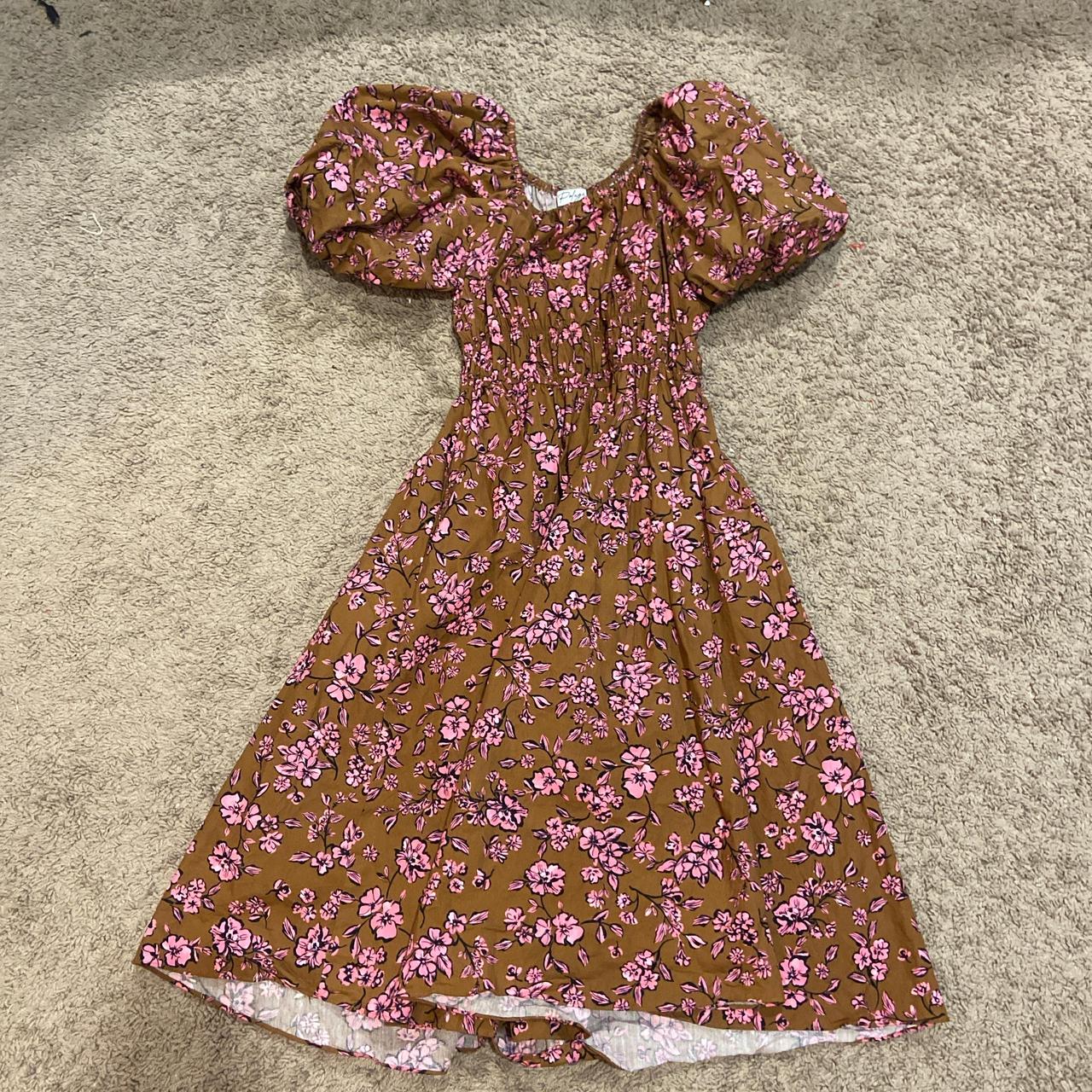 Polagram Size S Puff sleeve dress, waste snatching. | Depop