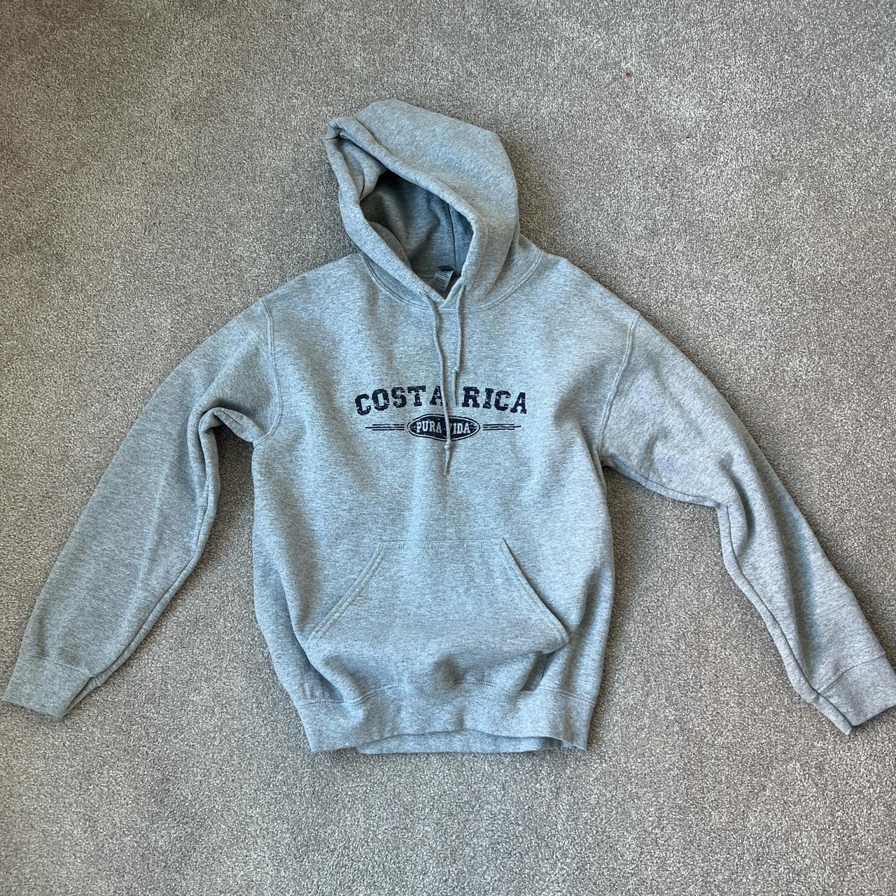 Costa Rica Gildan Grey Hoodie Womans (S) #Vintage... | Depop