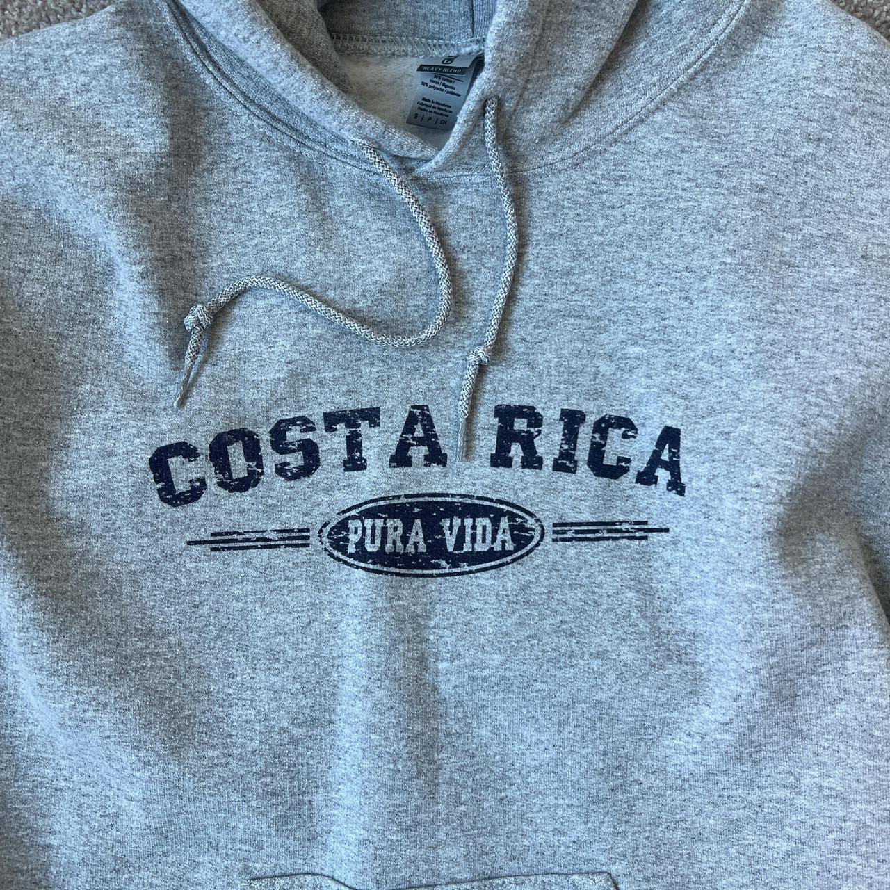 Costa Rica Gildan Grey Hoodie Womans (S) #Vintage... | Depop
