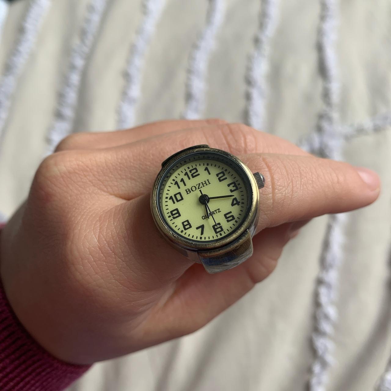 Bozhi bronze and silver analogue watch ring. So cool... | Depop