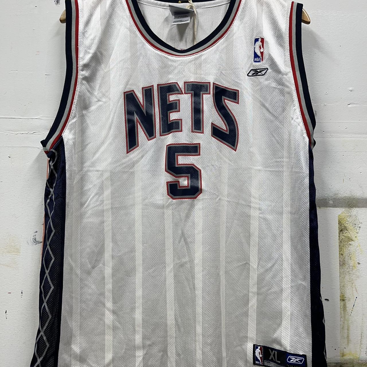 Vintage 1990’s NY NETS Jason Kidd Number 5 Warm Up... - Depop