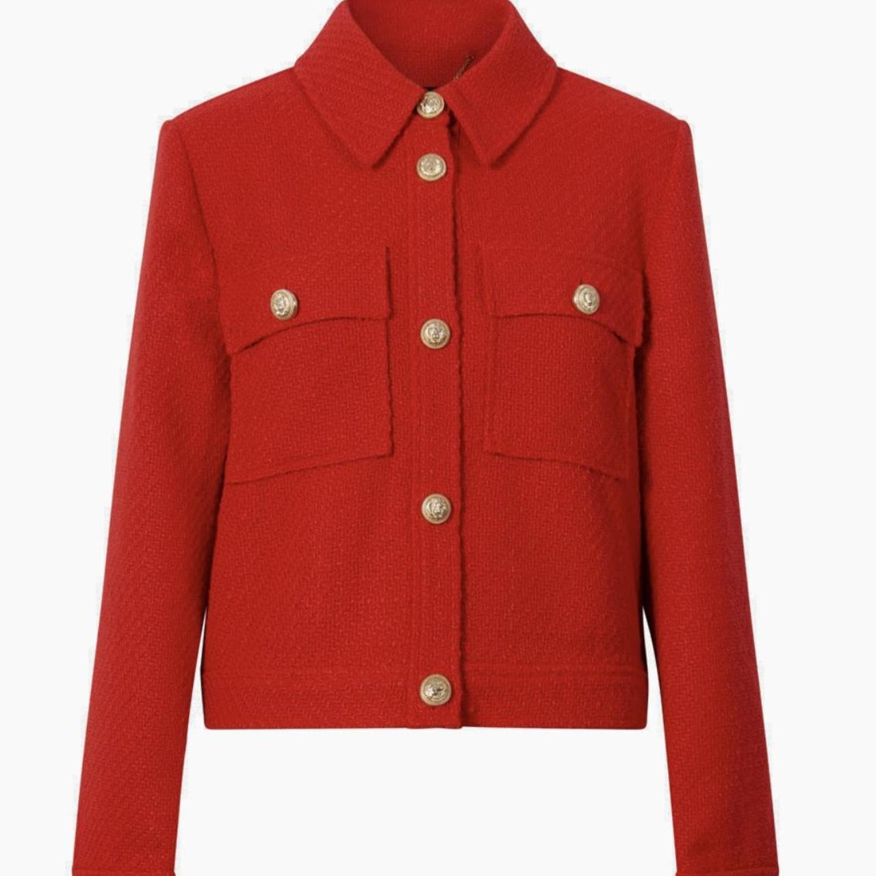 Decjuba Lucille Crop Tweed Jacket Fitted tweed... - Depop