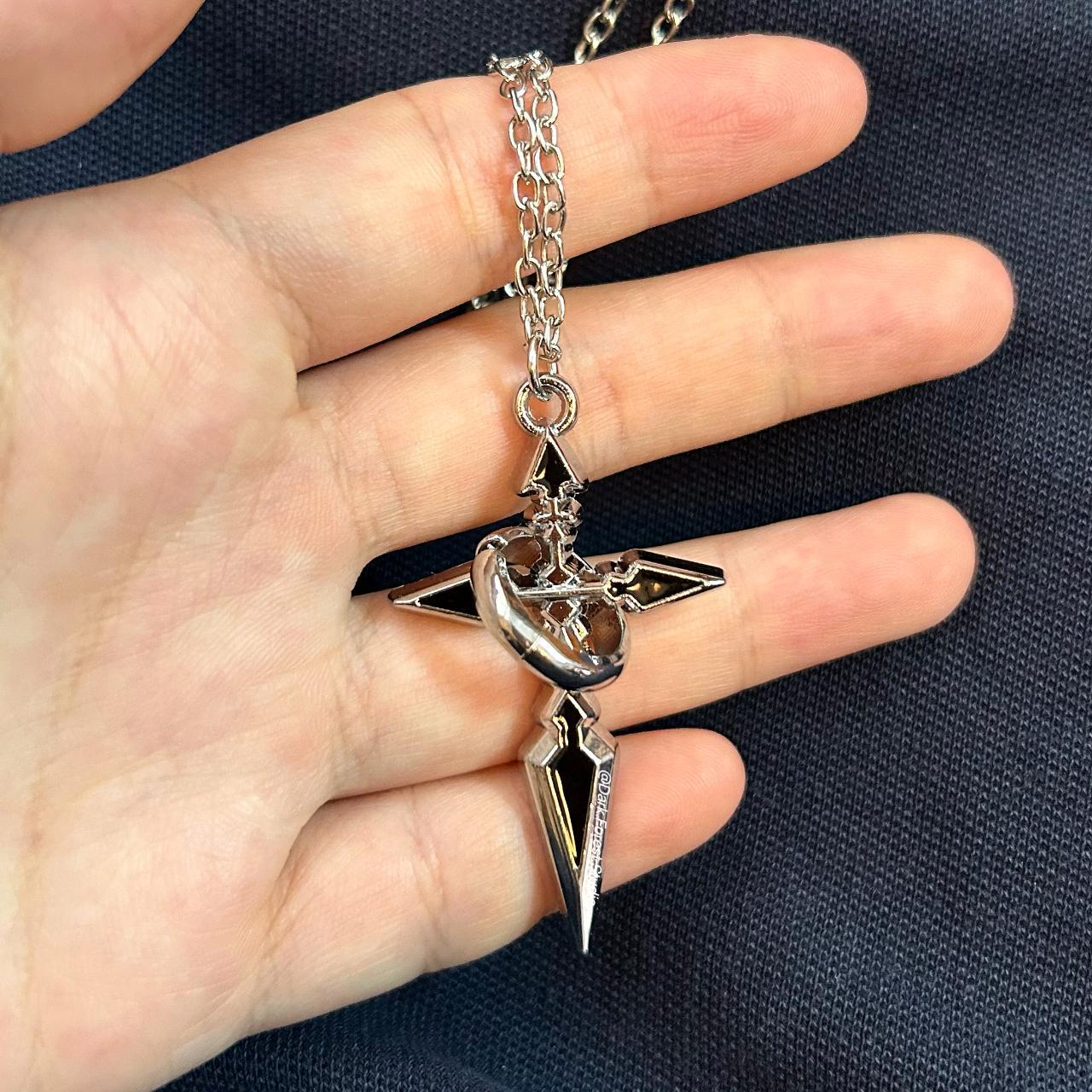 Rock n Roll Style Cross Symbol Shining Star with... | Depop