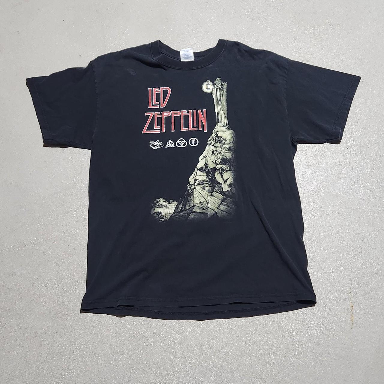 Length 27 in half width 20. Size large led zeppelin... - Depop
