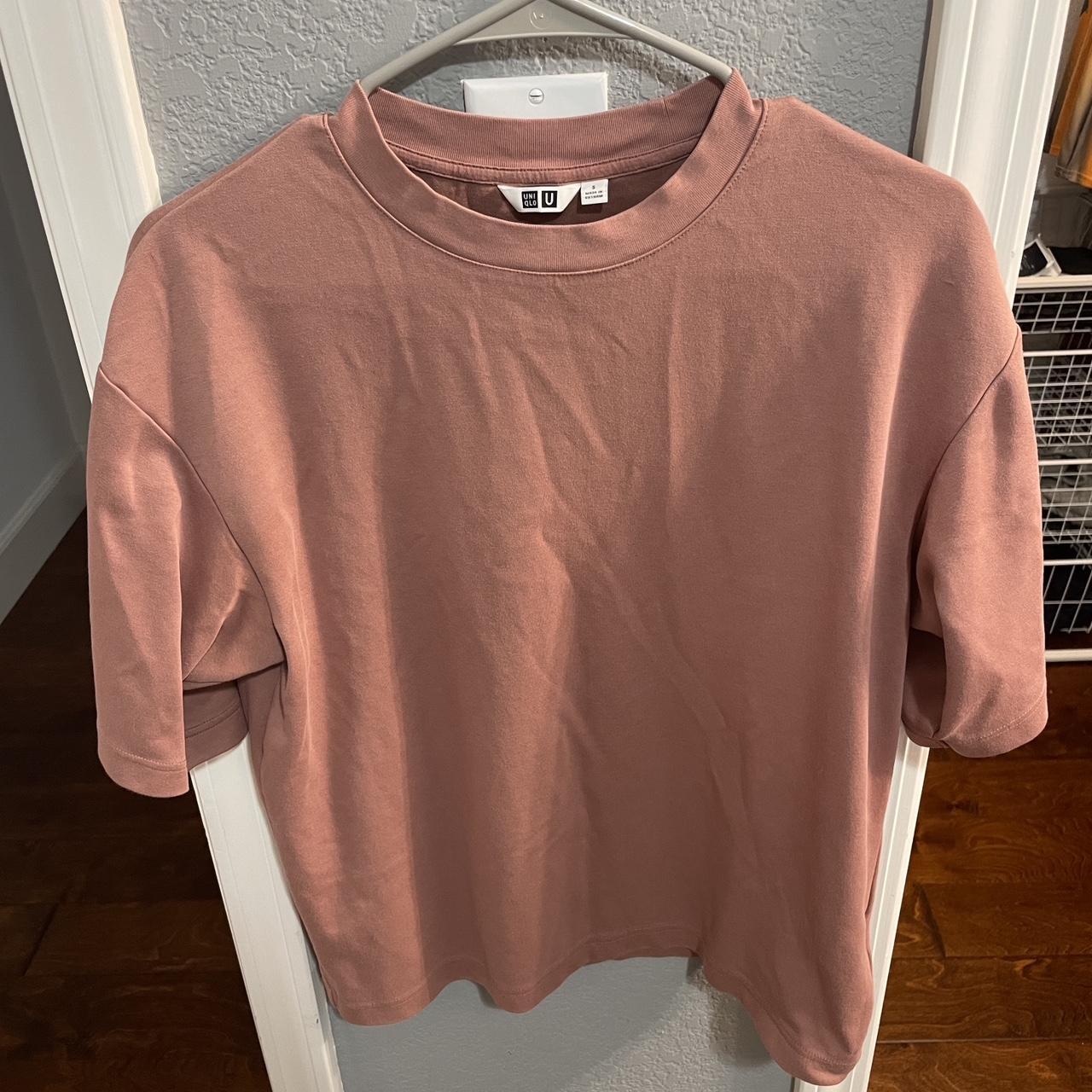 salmon uniqlo airism oversized tee - Depop