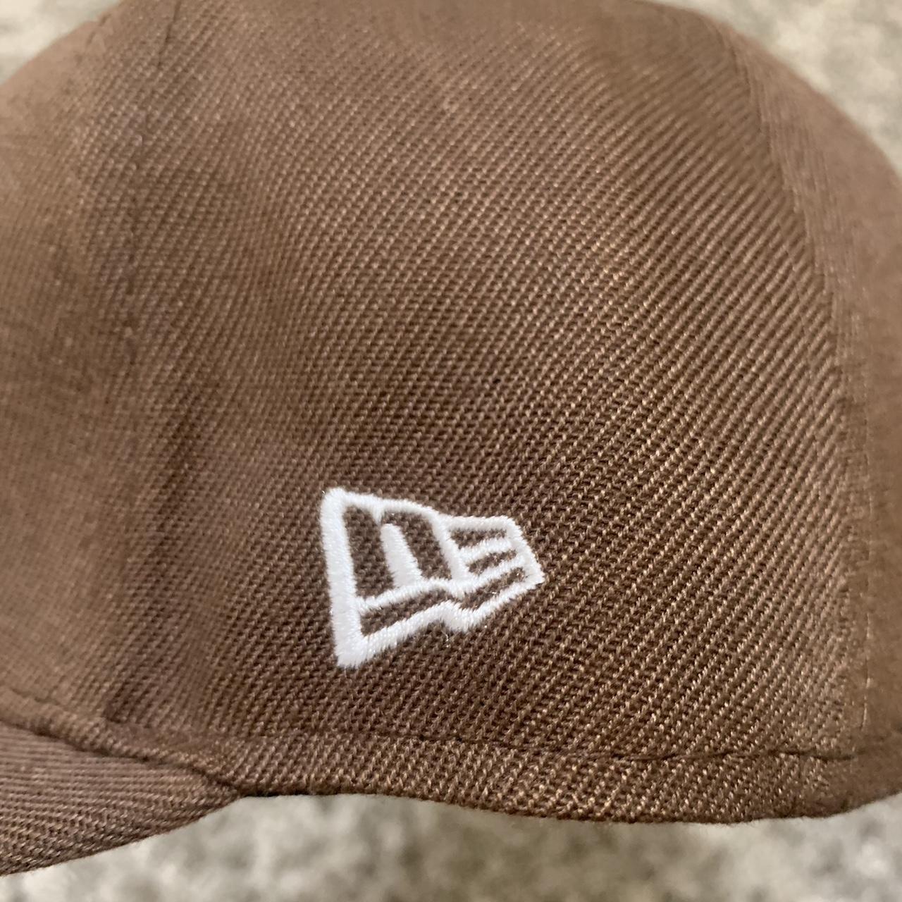 Brown Yankees Fitted Cap 7 3’4 Brand New - Depop