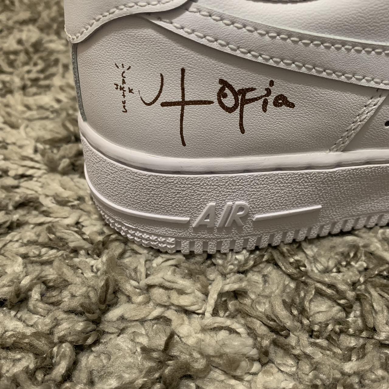 Travis Scott “Utopia” Air Force Ones Size 8.5 Brand New - Depop