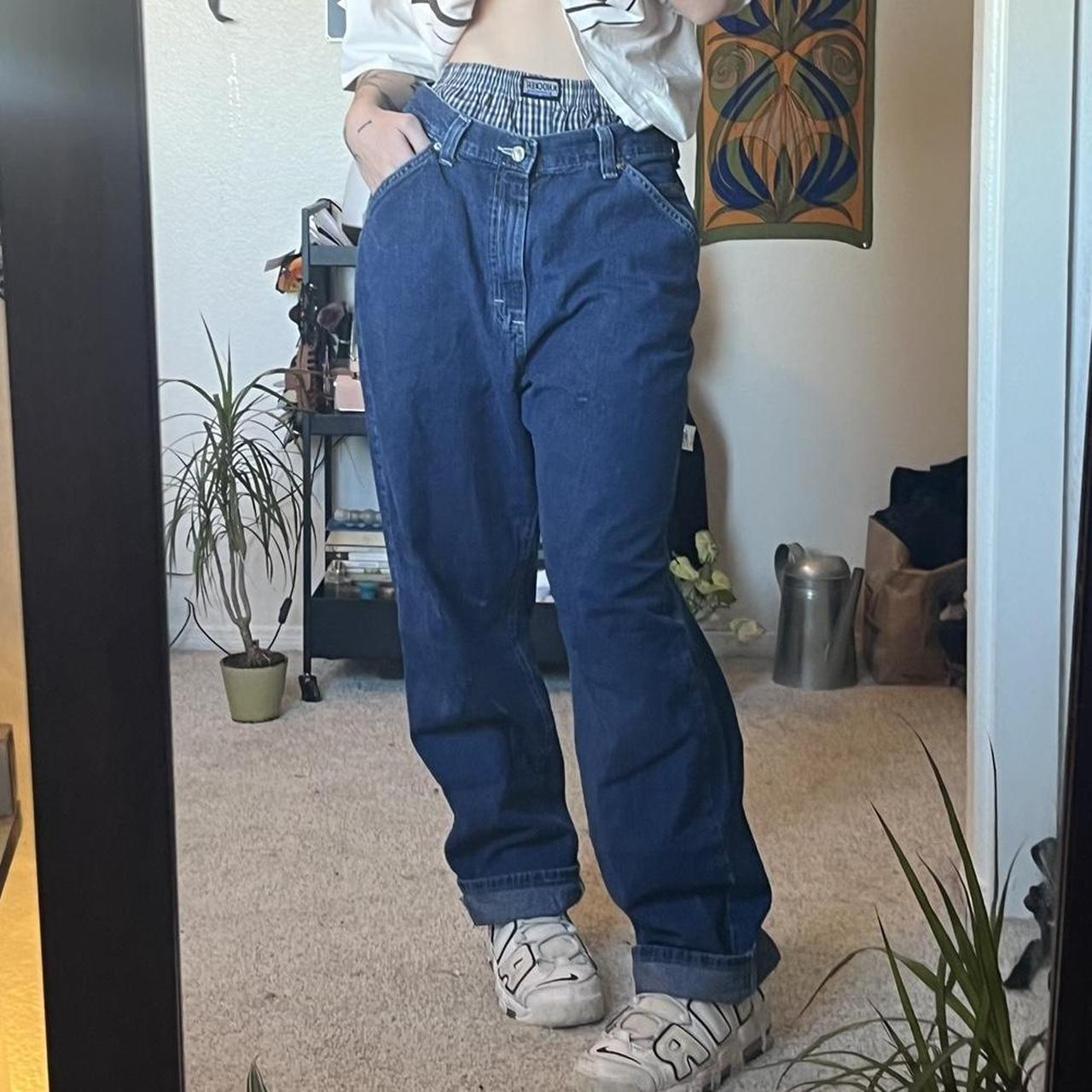 🌼 Authentic Riders Jeans (size M/14) - navy blue... | Depop