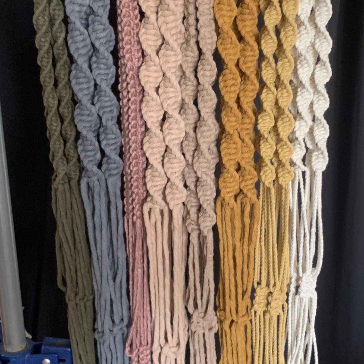 Handmade Natural Colour Macrame Plant hanger. Made... - Depop