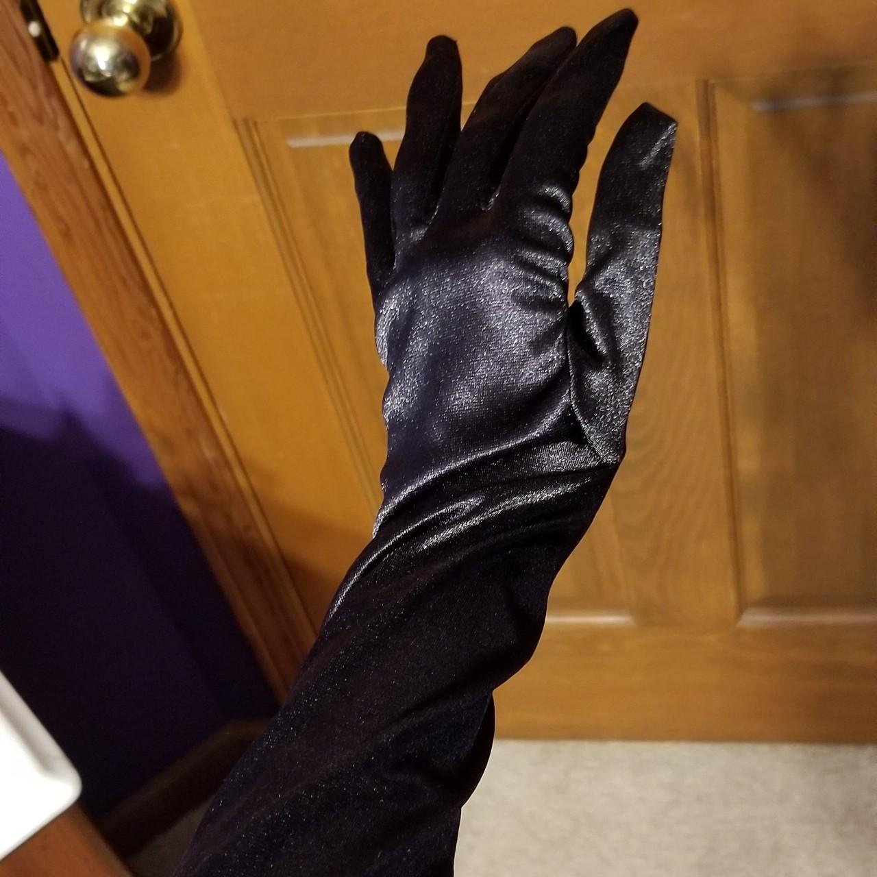 Black satin opera gloves One size *US shipping... - Depop