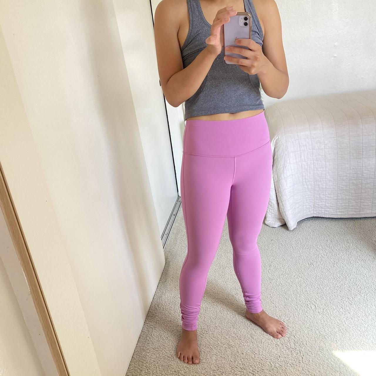 Size 2 lululemon pink leggings 🍋 I’m 5’4 and... - Depop