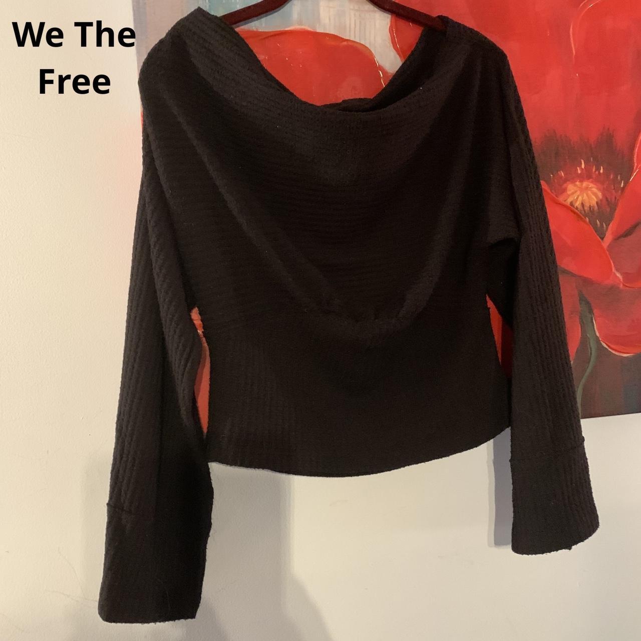FP We The Free Sz Small Waffle Print Sweater Boat... - Depop