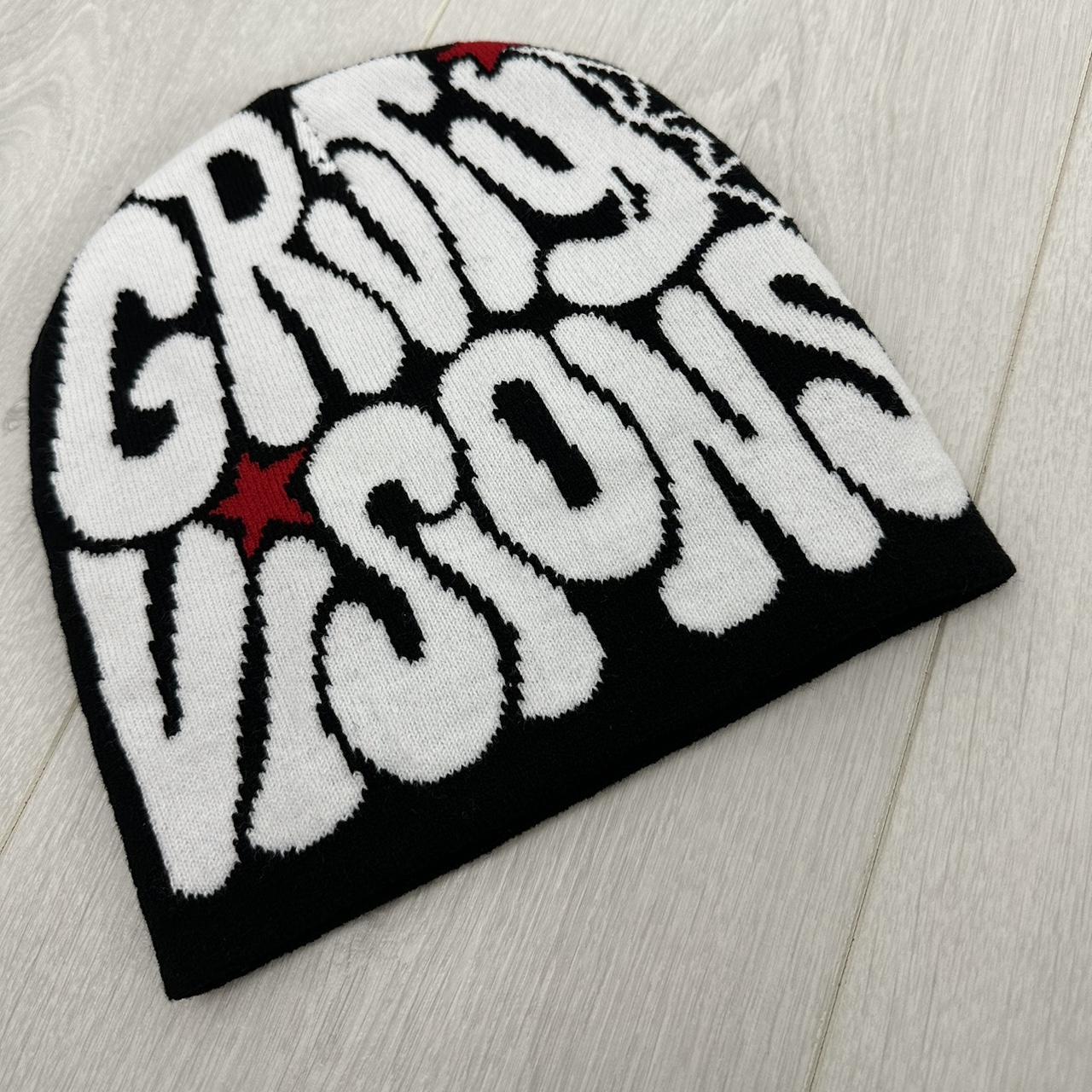 BLACK AND WHITE VISIONS BEANIE BRAND NEW ONE SIZE... - Depop