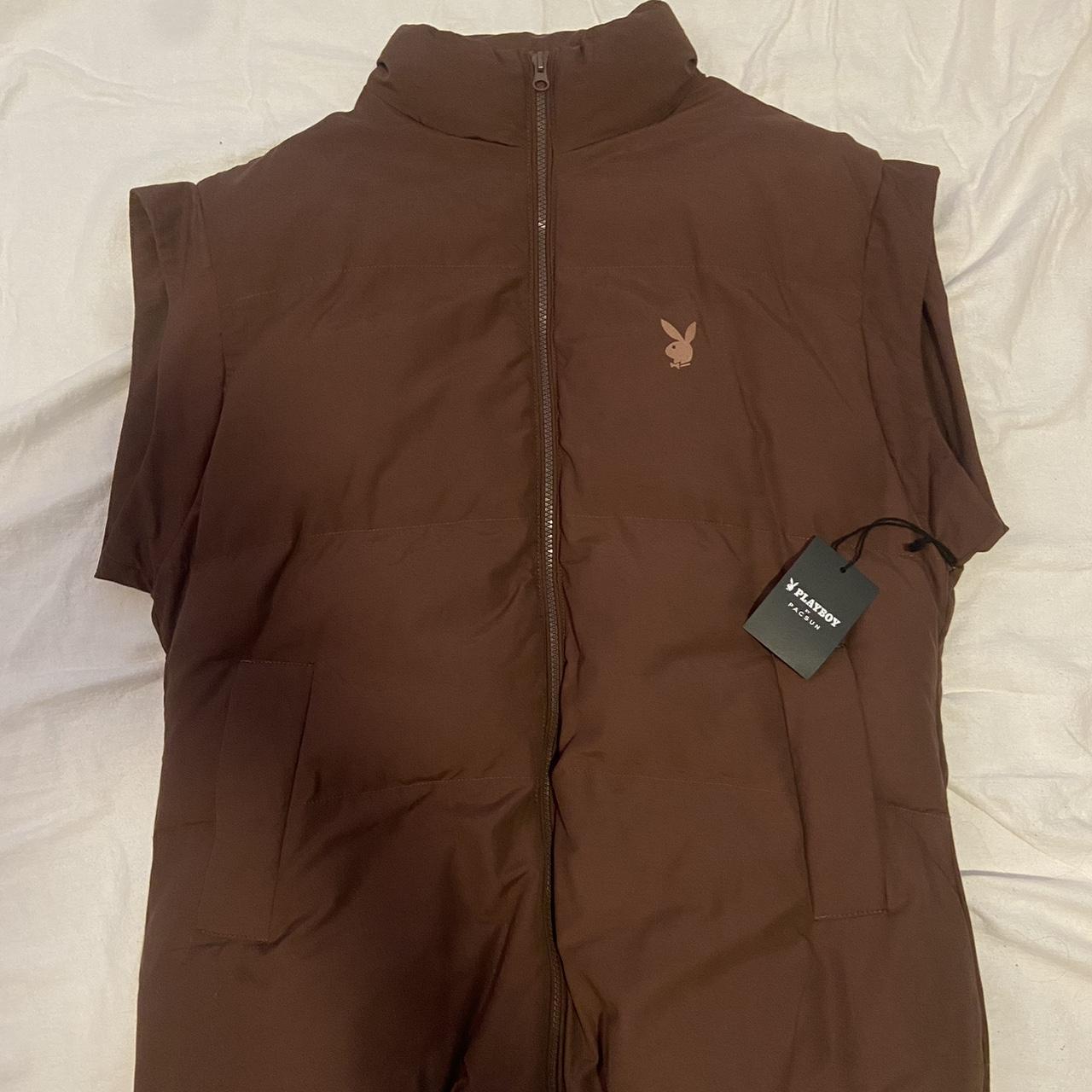 Playboy brown sleeveless puffer! +never worn, has... - Depop