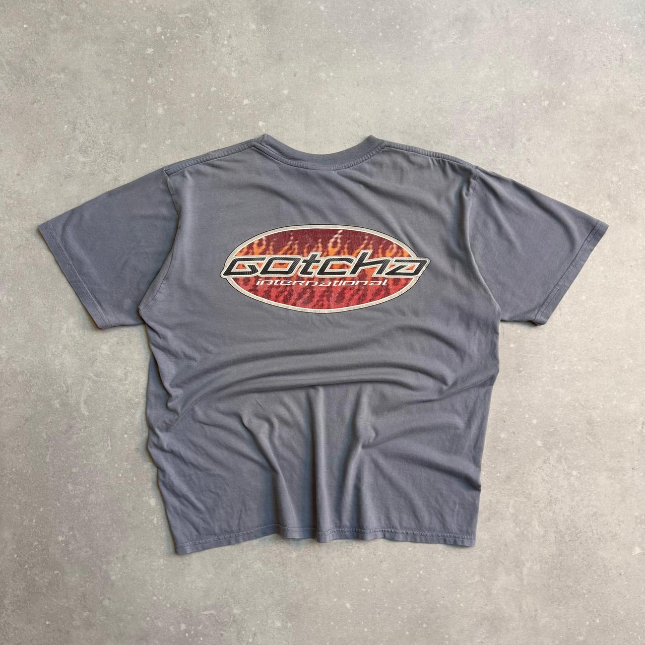 00’s Gotcha Flame T-shirt -Boxy fit Size:... | Depop