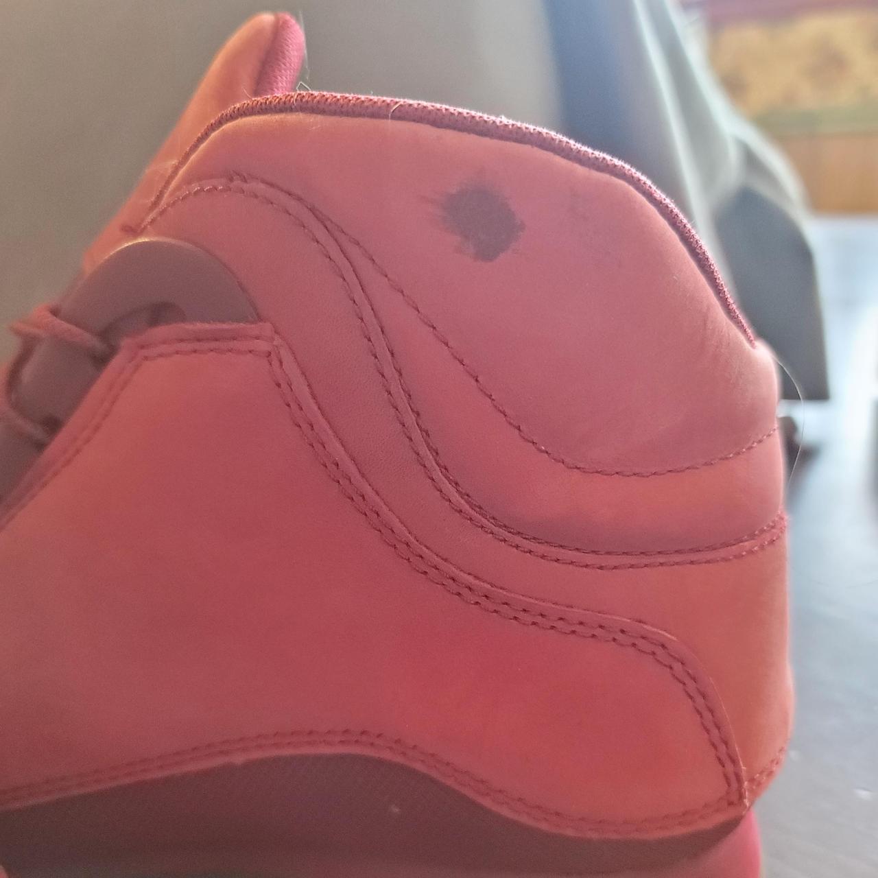 Red Timberland boots size 10 mens, small stain on... | Depop